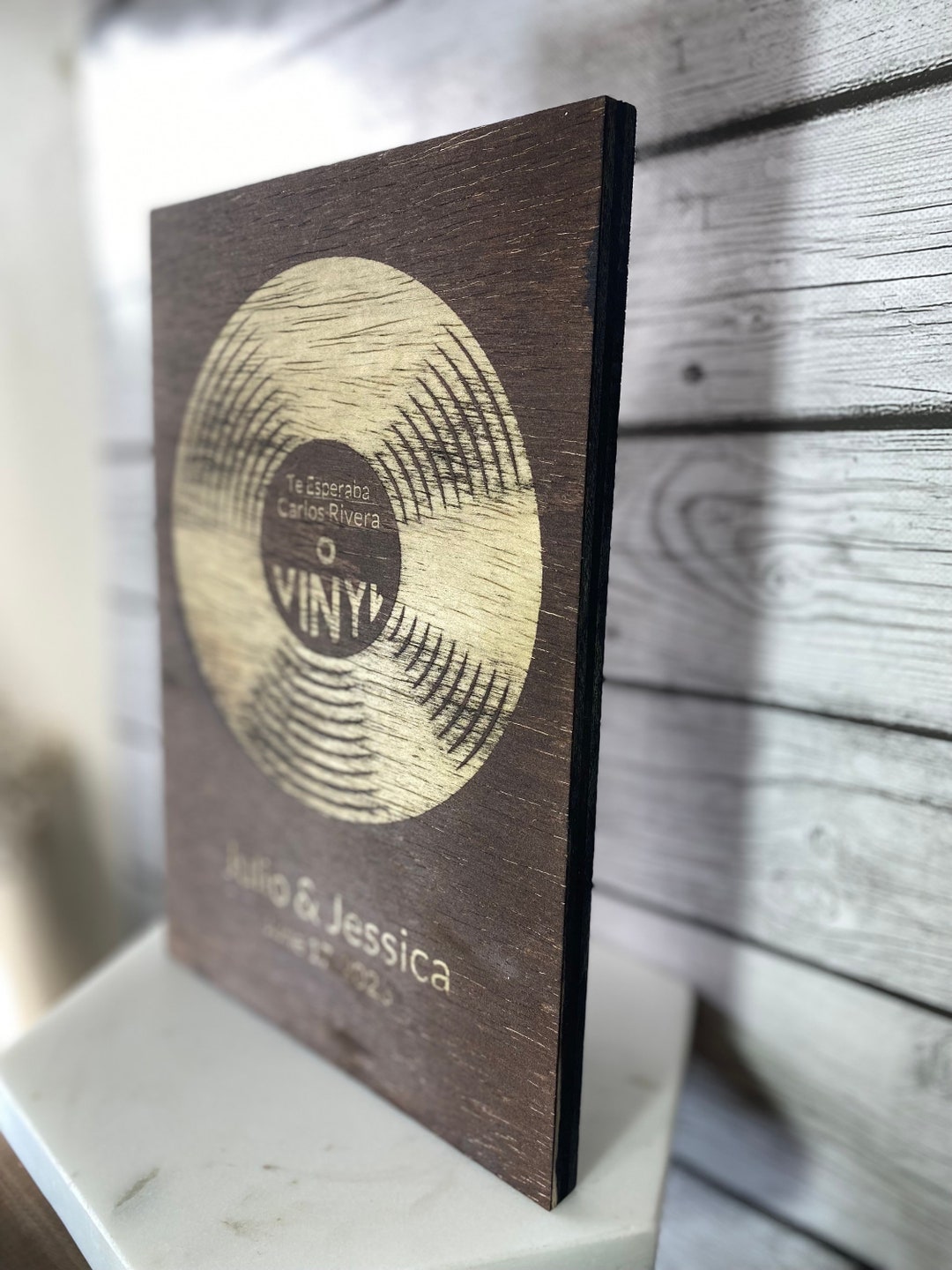 Wooden Vinyl Record Song Frame - Etsy