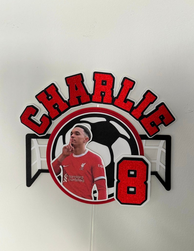 Personalised Football Player Cake Topper - Etsy