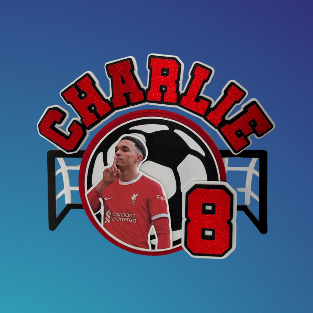 Personalised Football Player Cake Topper - Etsy