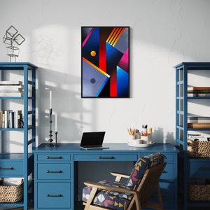 Original Abstract Canvas Painting for Home and Office, Cityscape ...