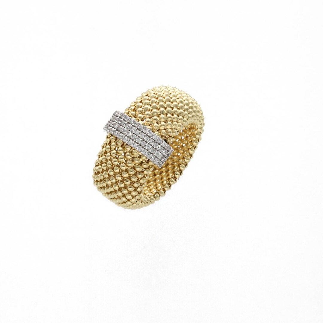 14 Karat Gold Popcorn Style Women Ring - Etsy