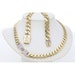 10 Karat Gold Set Monaco Chain With Bracelet 8 Mm With Lock With Stones ...