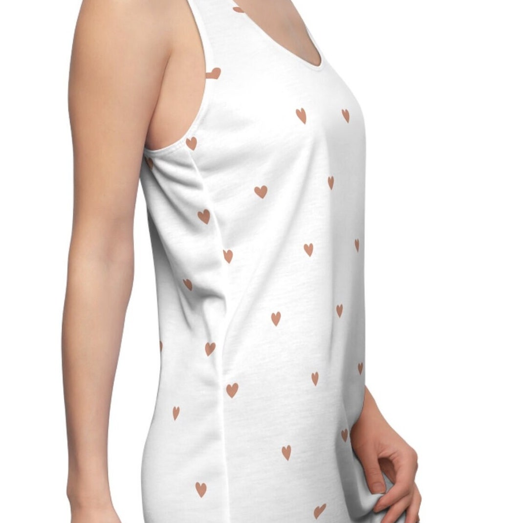 Hearts Nightgown Valentine Pjs Womens Valentines PJS Heart Cotton ...