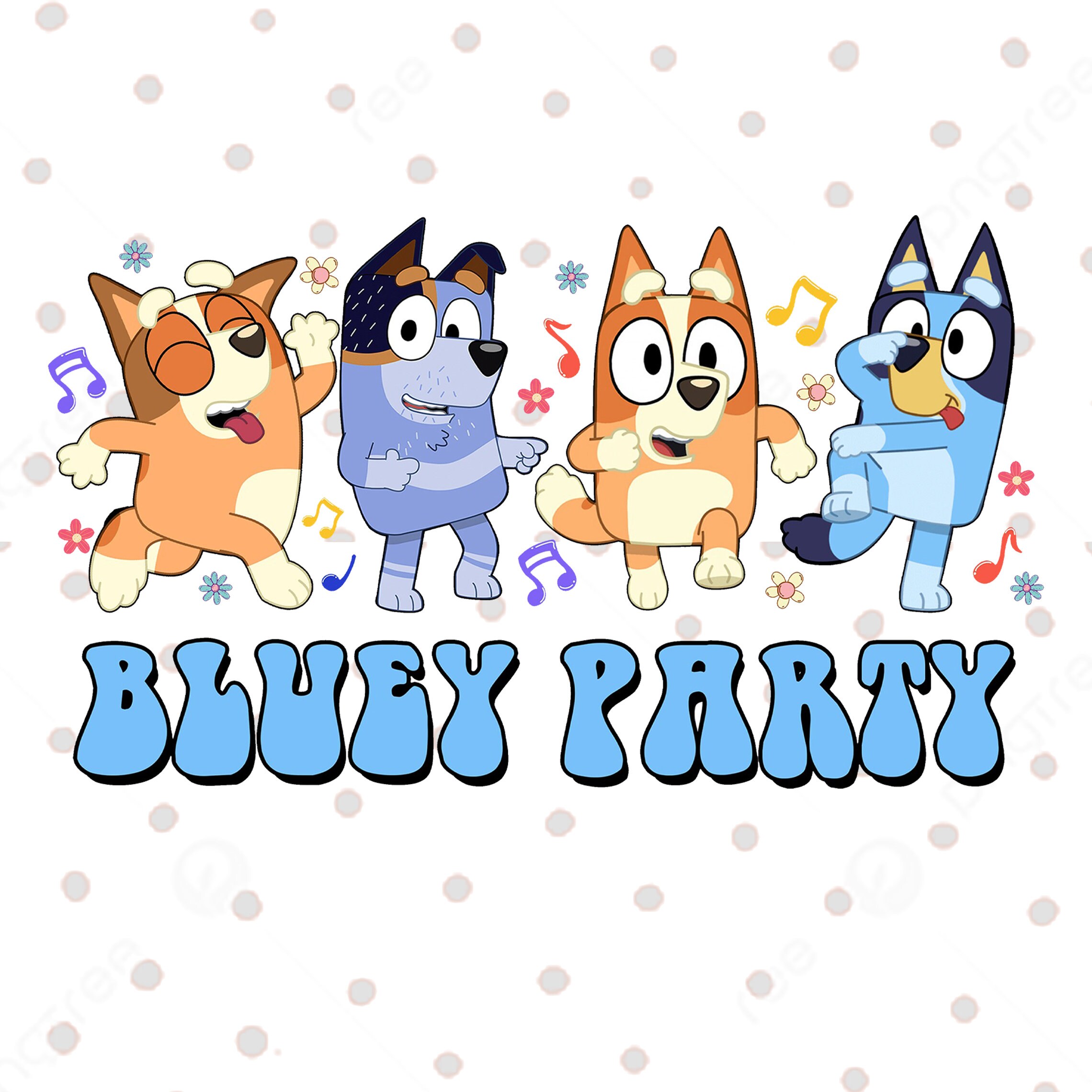 Bluey Party Png Blueey Friends Png Bingo Png Bluey and - Etsy UK