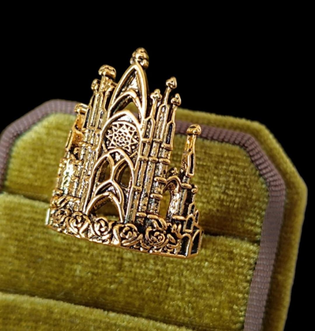 Very Beautiful Large Adjustable Antique Gothic Style Ring in Original ...
