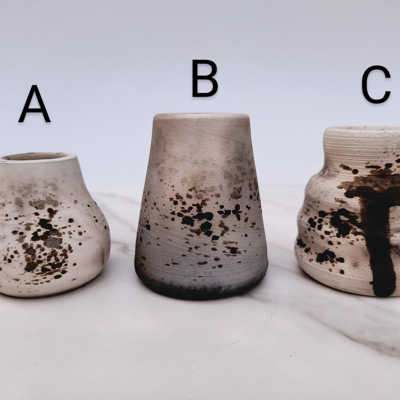 Black Raku Vase - Etsy