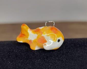 Goldfish Hand-painted Clay Charm - Etsy