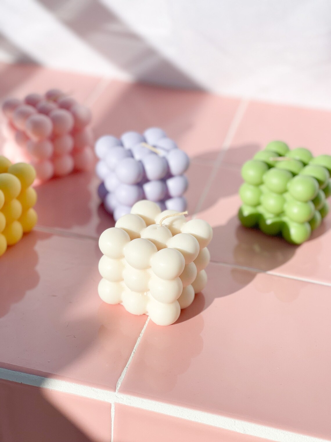 2X1 Two Candle Combo Bubble and Waves / Bubble Cube / Candle Mold / Soy ...