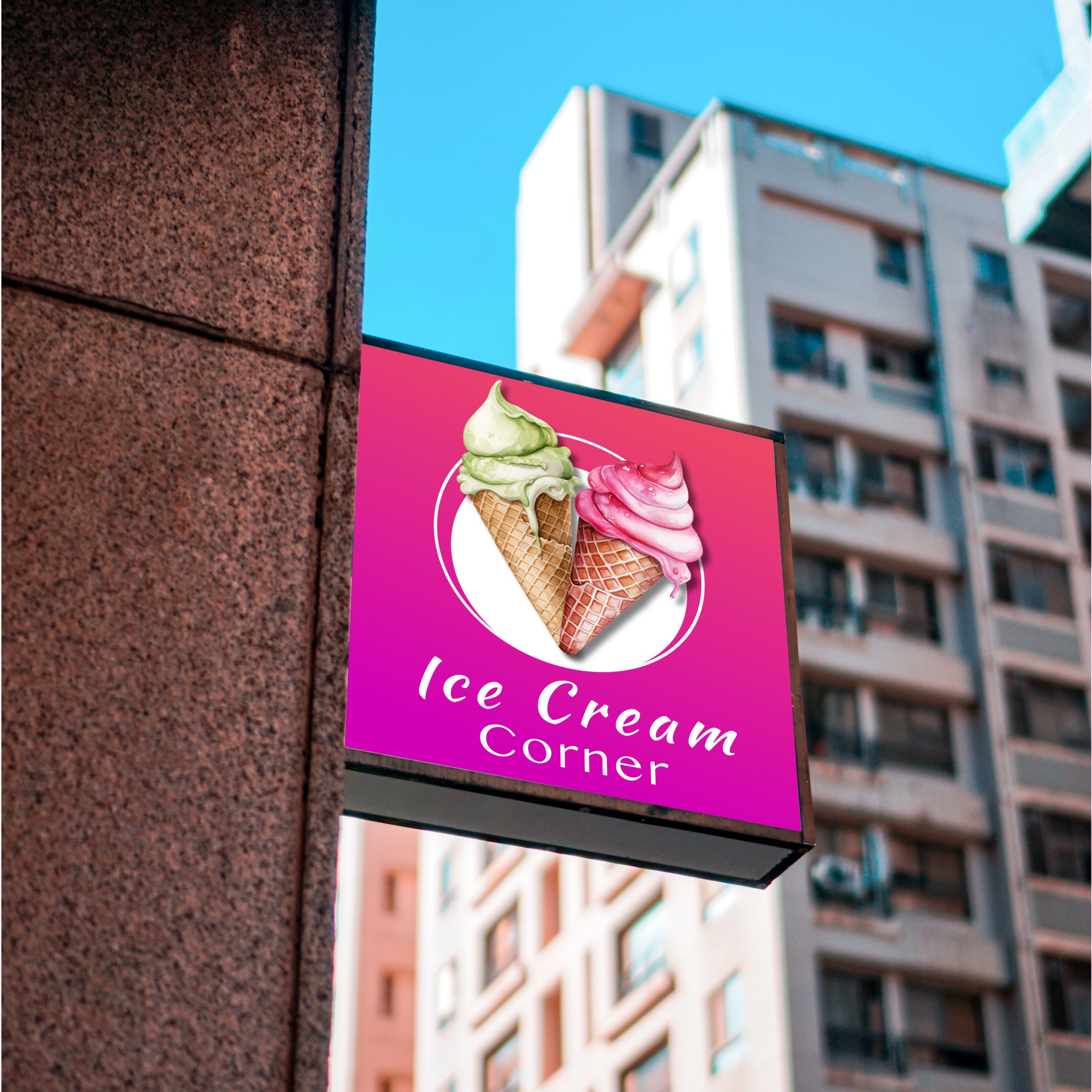 Watercolor Ice Cream Cones | Ice Cream Bundle | Ice Cream PNG | Ice ...