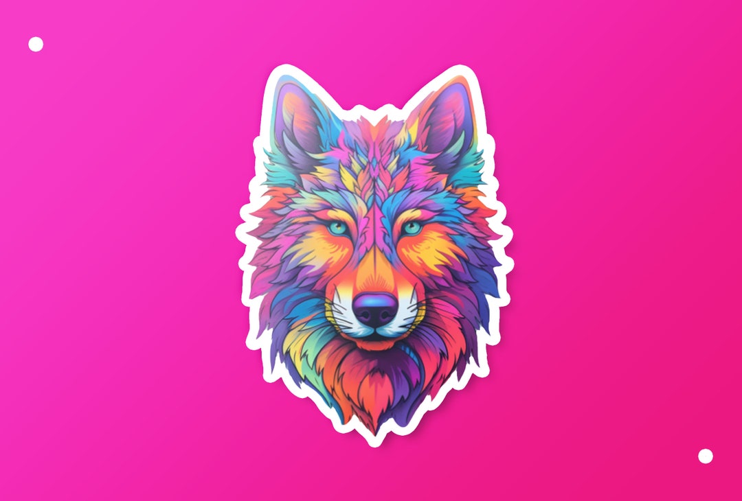 Majestic Wolf Sticker Detailed Vinyl Decal Perfect for - Etsy