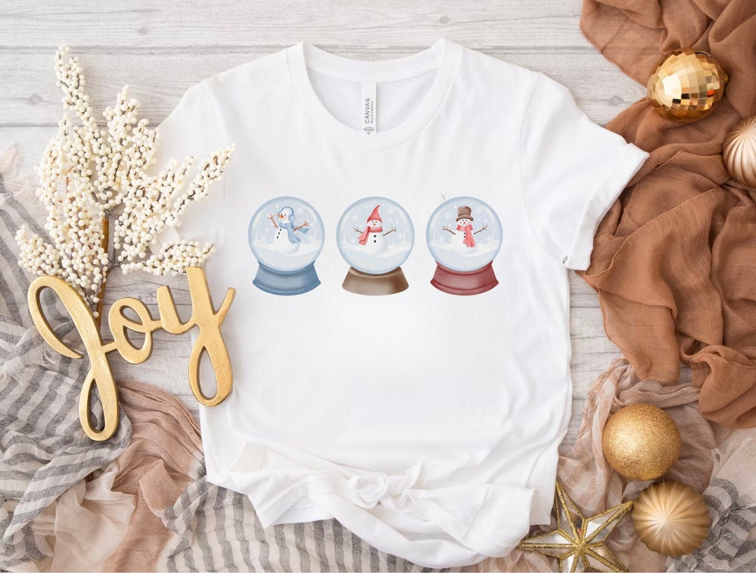 Christmas Snowglobe Snowman Holiday Sweatshirt, Winter Shirt for Advent ...