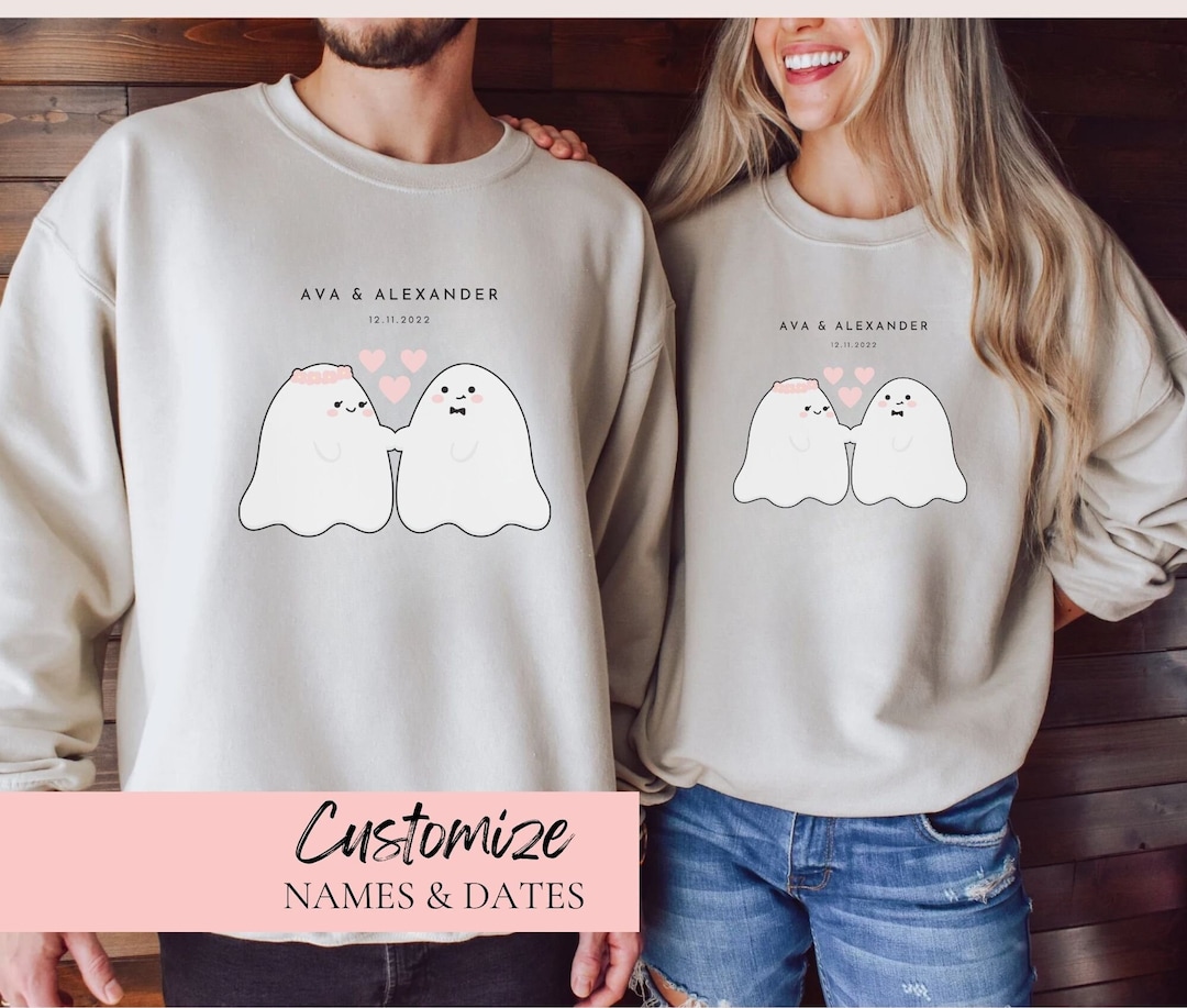 Matching Couple Hoodie Ghostface Sweatshirt Halloween Wedding, Just ...