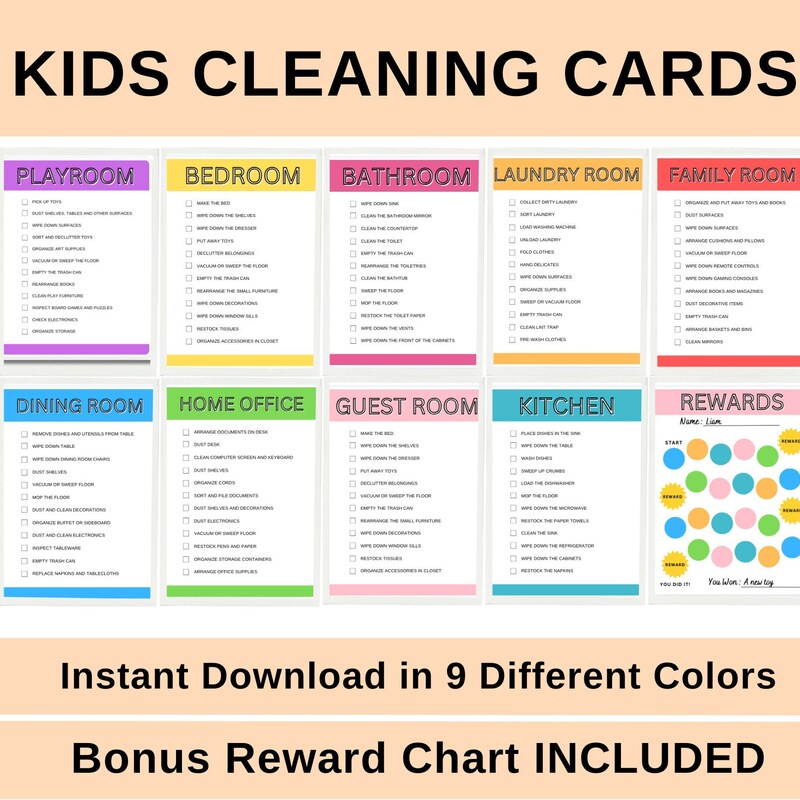 Room Cleaned Cards - Etsy