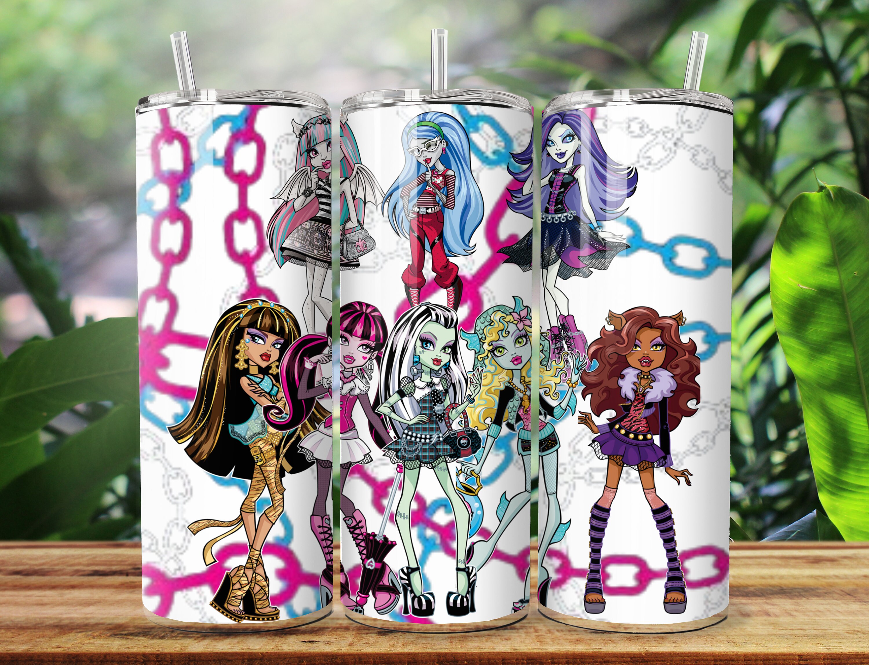 Monster Girls and Monster Guys Tumbler Heart Background Design 2 ...