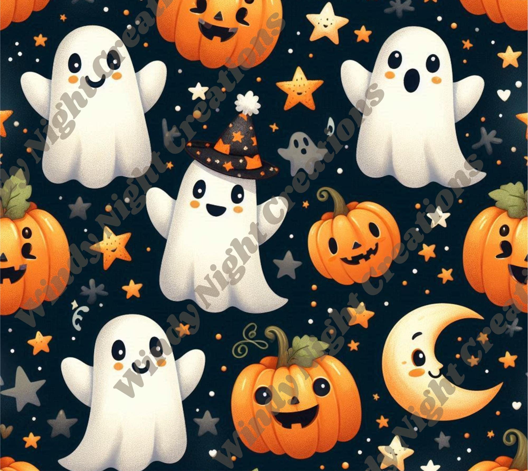 20 Oz. Tumbler Wrap With Ghosts and Pumpkins Party Favor for Halloween ...