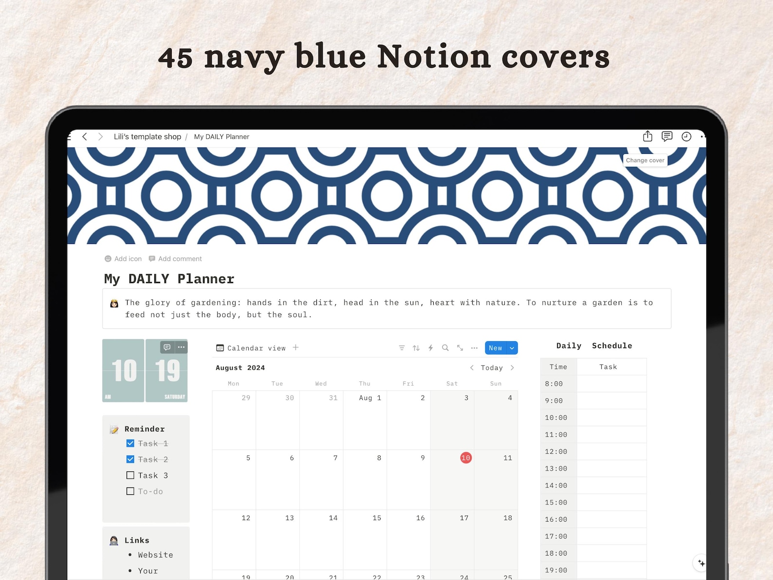 Navy Blue Themed Notion Covers for Notion Art Hub｜aesthetic Notion｜navy ...