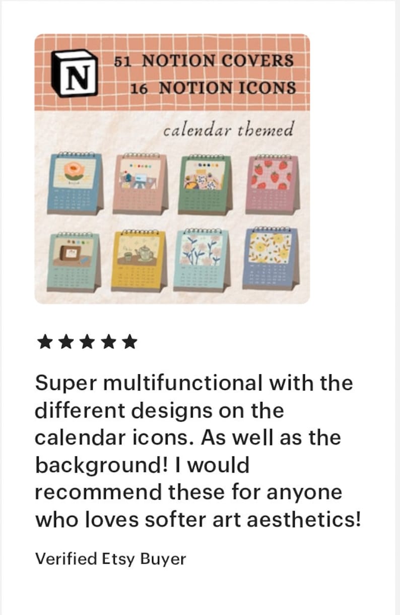Hand Drawn Calendar Themed Notion Icons | Watercolor Checker Notion ...