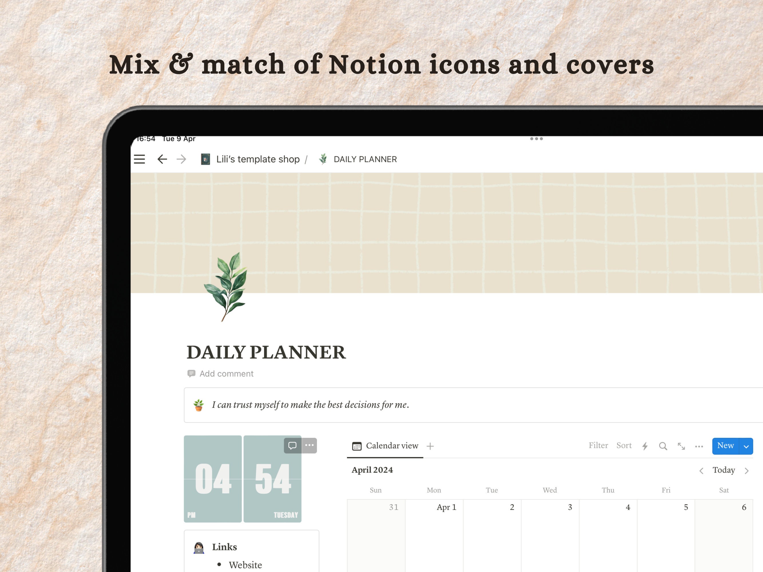 Notion Icons and Notion Covers for Notion Templates | 19 Plant Themed ...