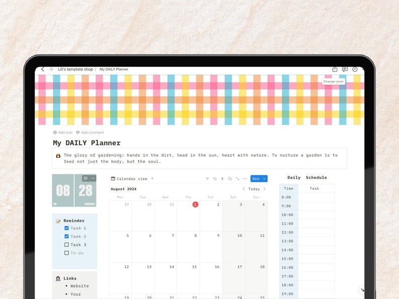 Plaid Texture Notion Covers for Notion Templates | Aesthetic Notion ...