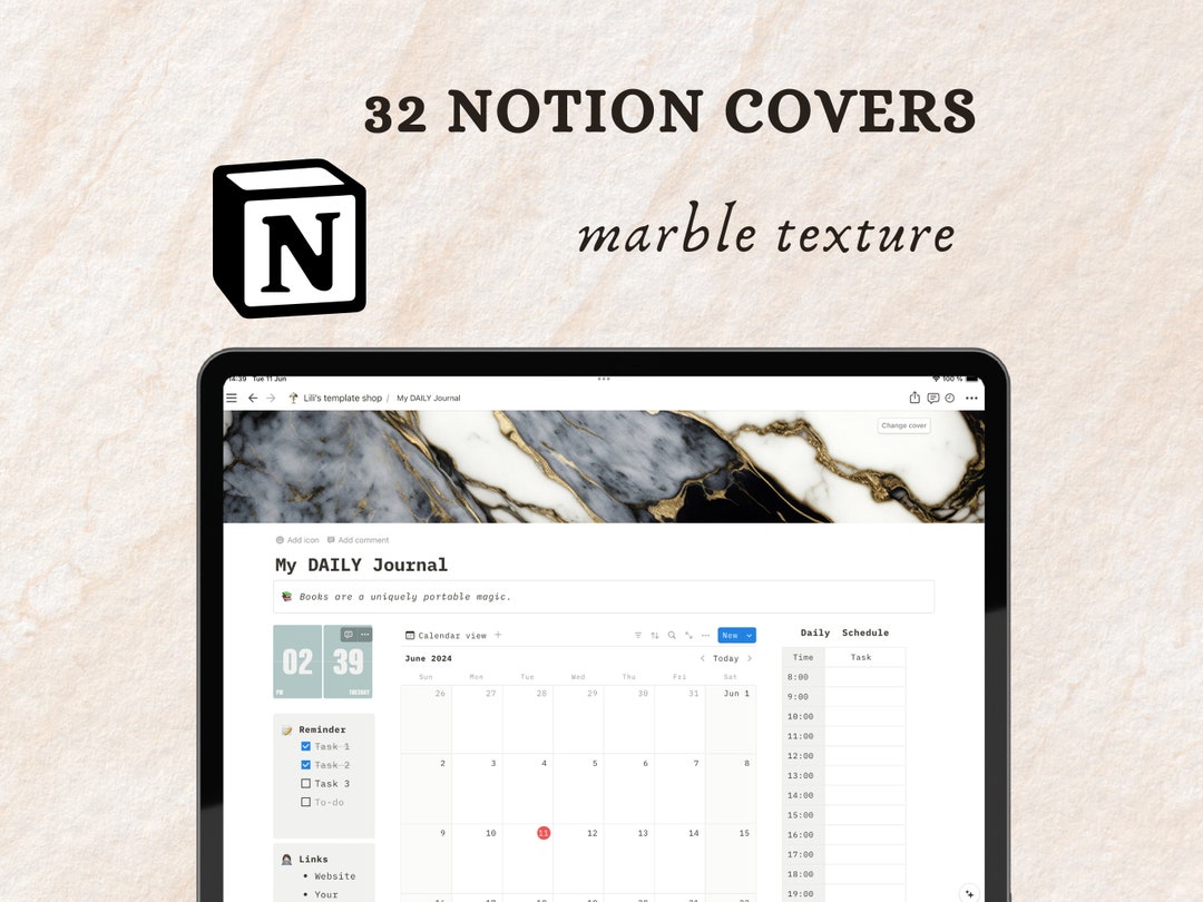 Marble Texture Notion Covers for Notion Templates | Marble Paper Notion ...