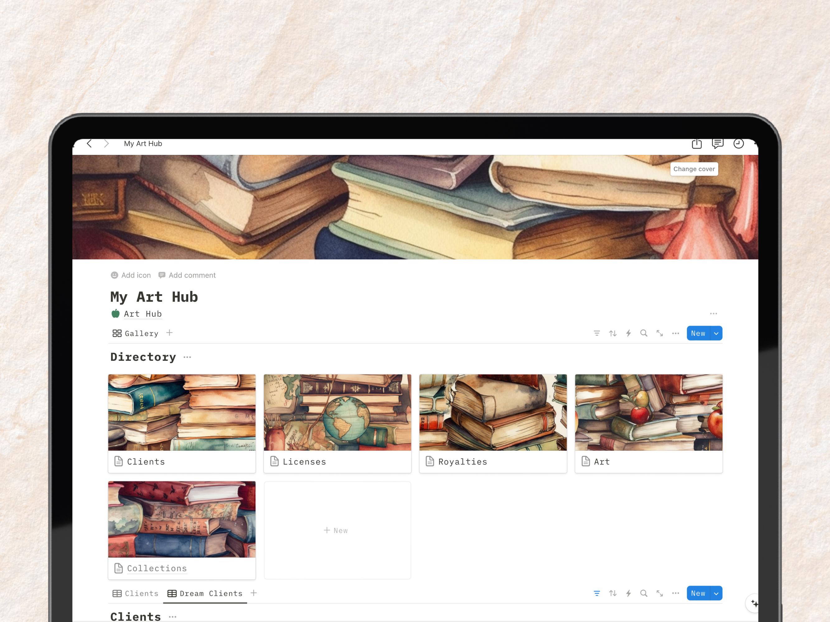 Book Themed Notion Covers of Notion Templates for Authors | Aesthetic ...