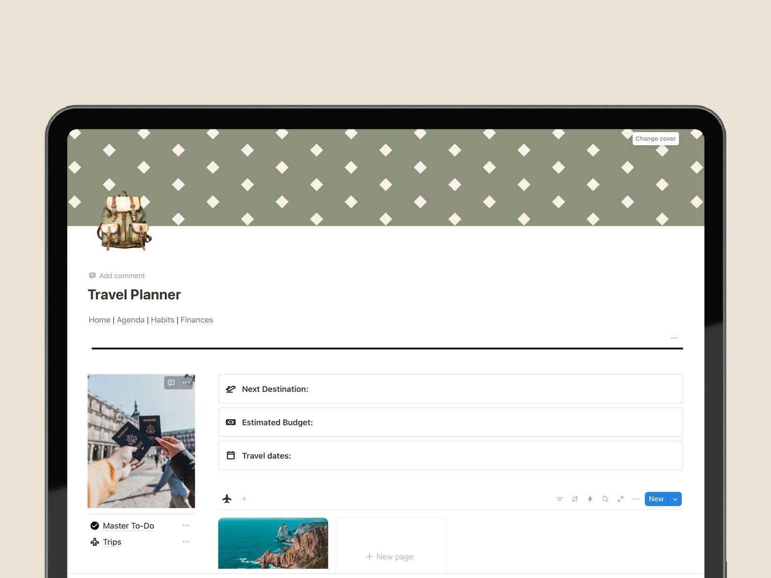 Travel Themed Notion Icons for Notion Travel Planner | Earthy Color ...
