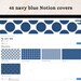 Navy Blue Themed Notion Covers for Notion Art Hub｜aesthetic Notion｜navy ...