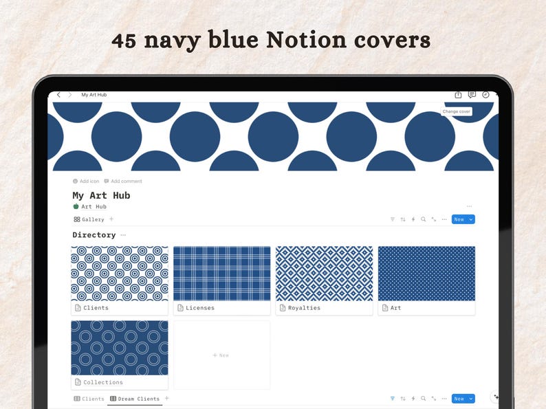 Navy Blue Themed Notion Covers for Notion Art Hub｜aesthetic Notion｜navy ...