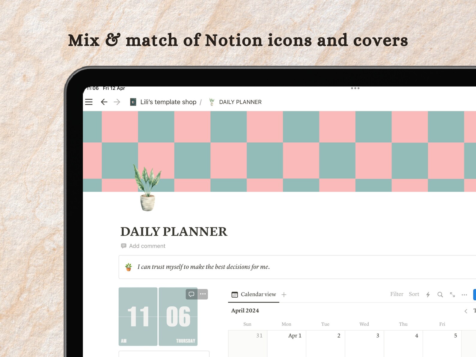 Notion Icons and Notion Covers for Notion Templates | 24 Plant Themed ...