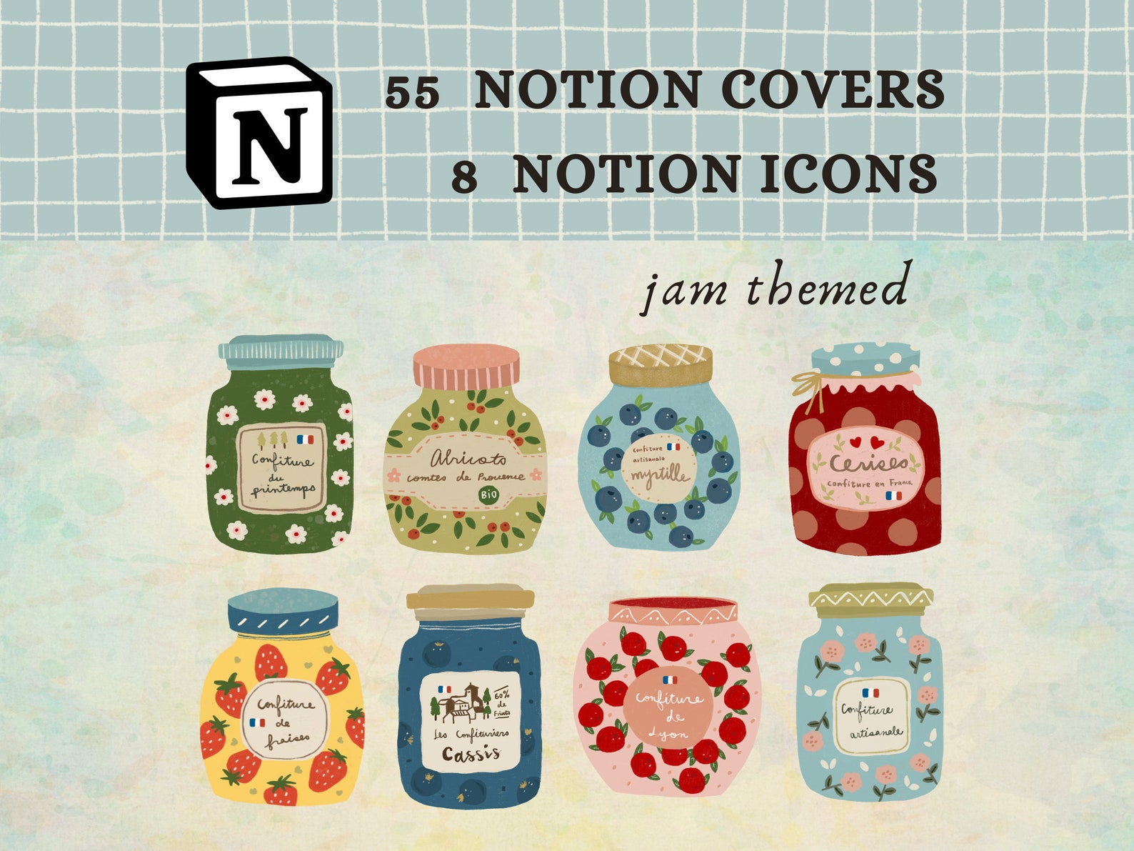 Notion Icons and Notion Covers for Notion Templates | Hand Drawn Jam ...
