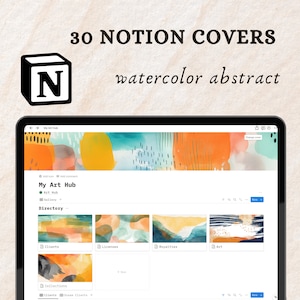 Abstract Watercolor Notion Covers for Notion Templates | Aesthetic ...