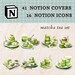 Notion Icons for Reading Tracker Classic Book and Stationery Themed ...