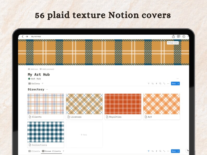 Plaid Texture Notion Covers for Notion Templates | Aesthetic Notion ...