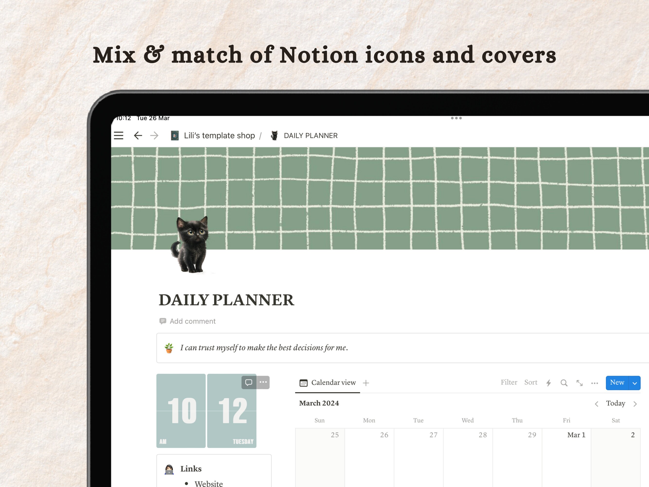 Notion Icons and Notion Covers for Notion Templates | Cat Themed Icons ...