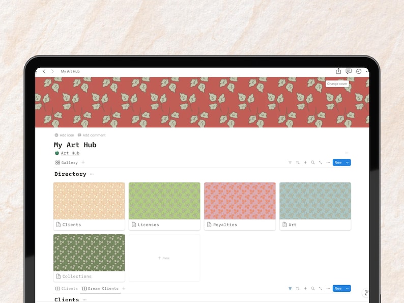 Hand Drawn Leaves Notion Covers for Notion Templates | Aesthetic Notion ...