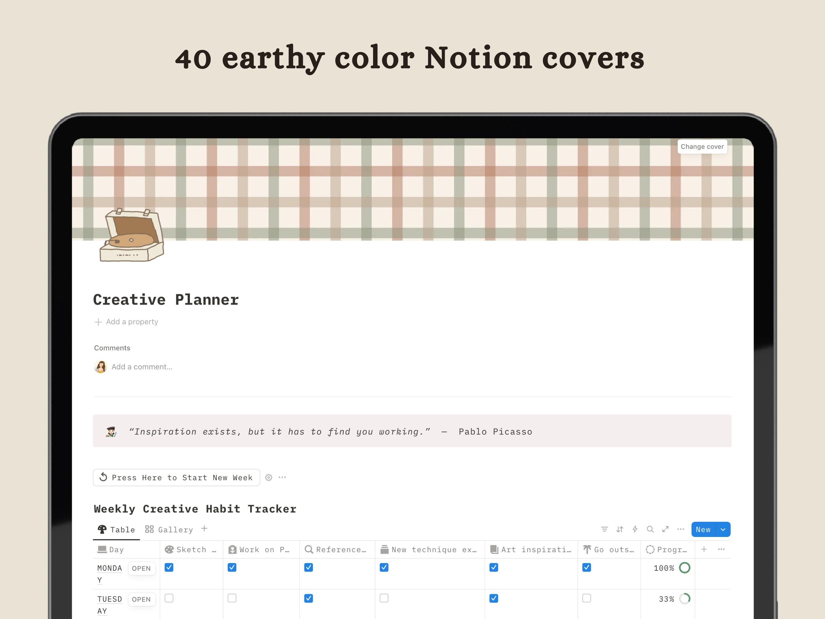 Hand Drawn Cafe Themed Notion Icons | Earthy Color Notion Covers Pack ...