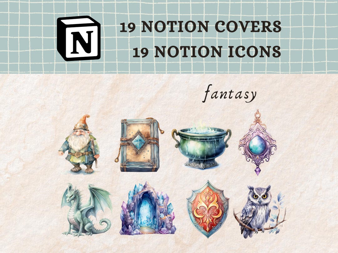 Fantasy Notion Icons for Notion Fantasy Reading Journal｜fantasy Notion ...