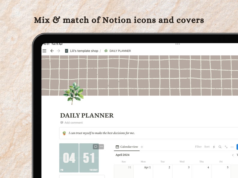Notion Icons and Notion Covers for Notion Templates | 19 Plant Themed ...