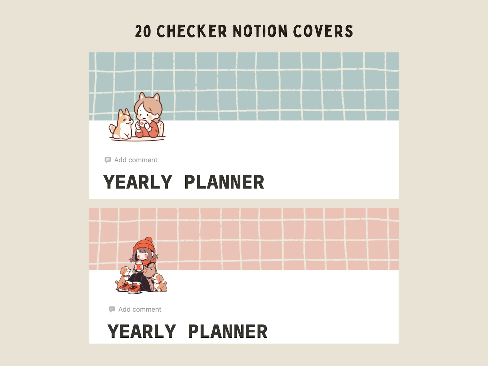 Notion Icons and Notion Covers for Notion Templates Dog Mom Themed ...