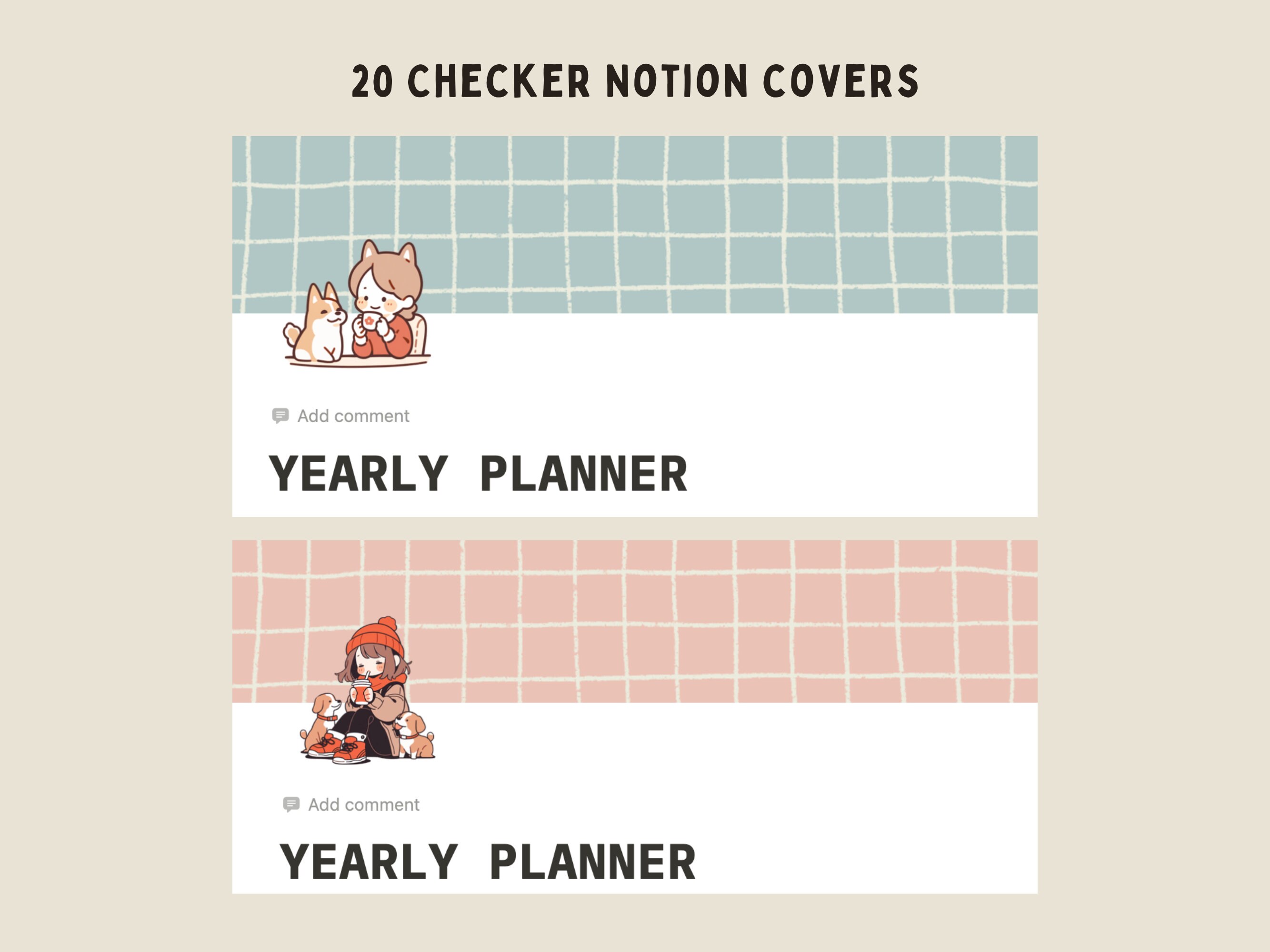 Notion Icons and Notion Covers for Notion Templates Dog Mom Themed ...