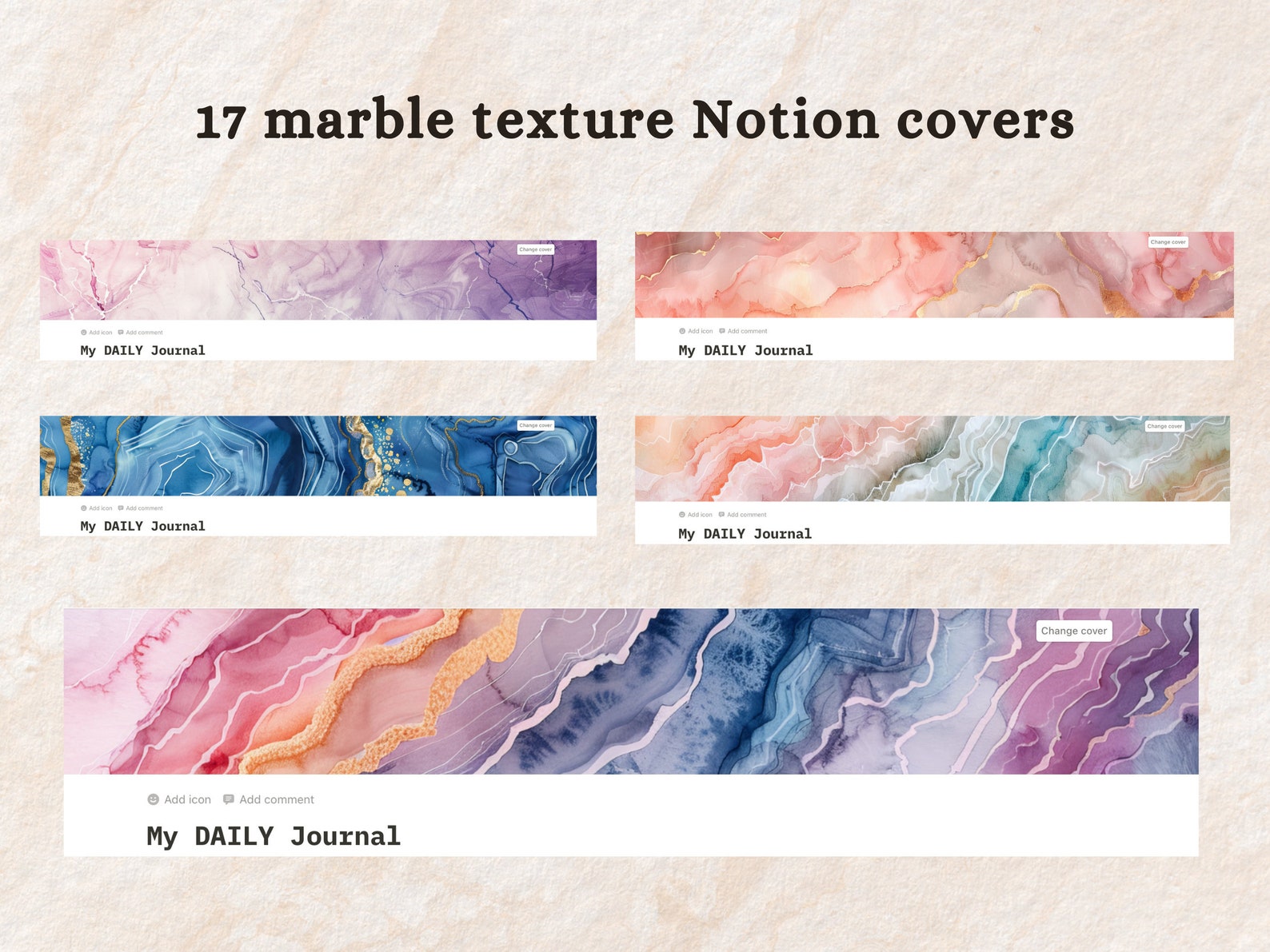 Colorful Marble Texture Notion Covers for Notion Templates | Marble ...
