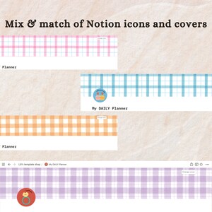 Kawaii Valentine Themed Notion Icons | Checker Notion Covers｜aesthetic ...