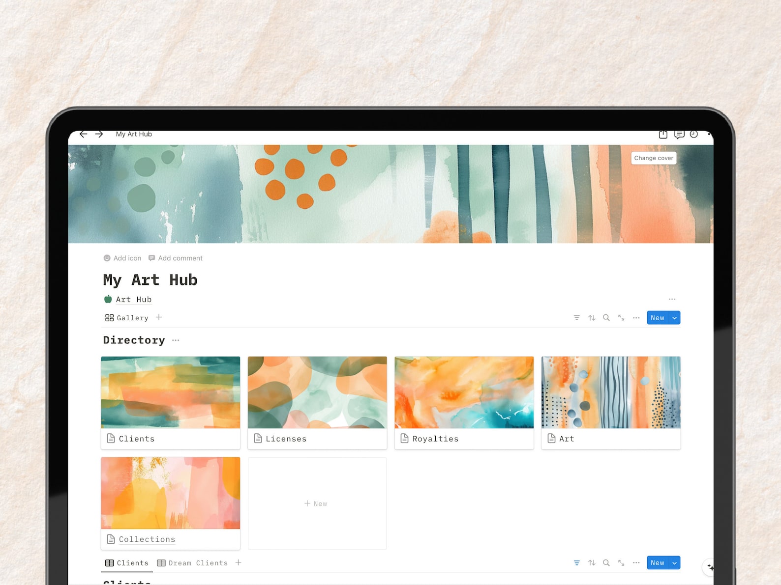 Abstract Watercolor Notion Covers for Notion Templates | Aesthetic ...