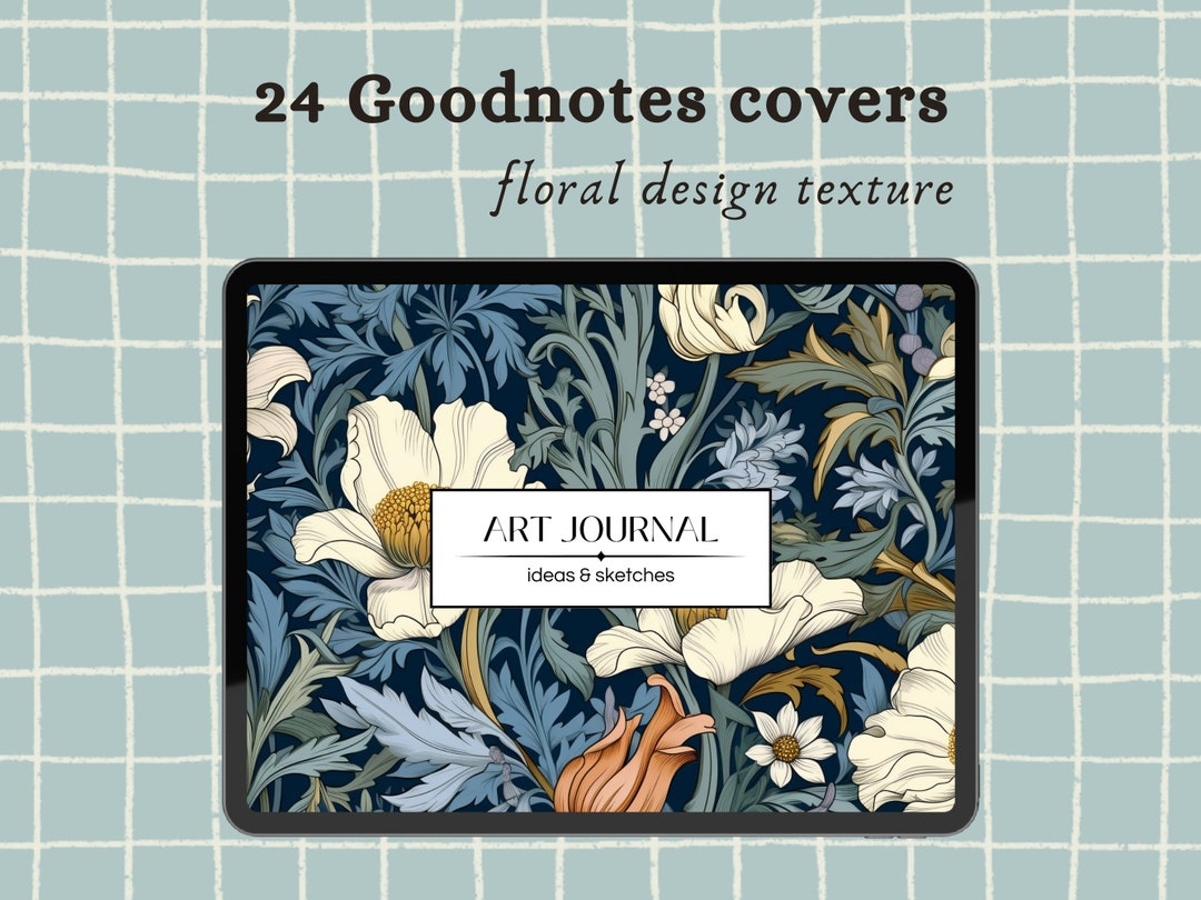 Floral Design Themed Goodnotes Notebook and Planner Covers｜horizontal ...