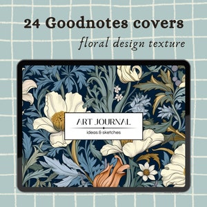 Floral Design Themed Goodnotes Notebook and Planner Covers｜horizontal ...