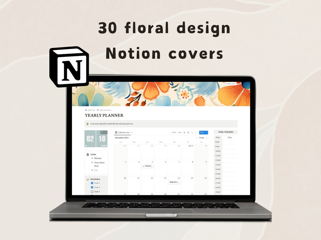 Vintage Flowers Notion Coversaesthetic Notionvintage Floral Design ...