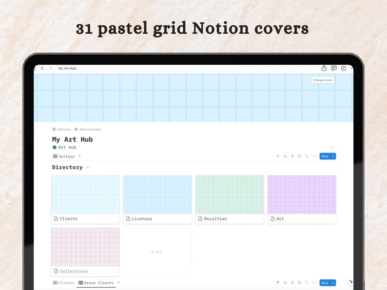 Pastel Grid Notion Covers for Notion Art Hub | Aesthetic Notion ｜pastel ...