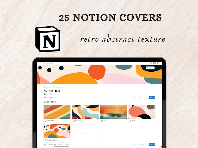 Retro Abstract Texture Notion Covers｜aesthetic Notion｜retro Abstract ...