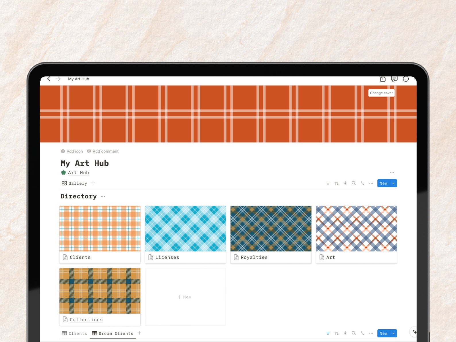 Plaid Texture Notion Covers for Notion Templates | Aesthetic Notion ...