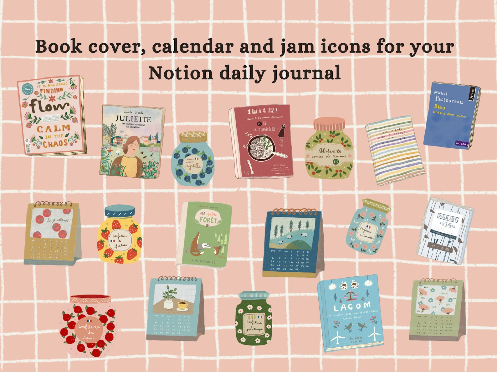 300+ Notion Icons and 400+ Notion Covers Bundle ｜notion Customization ...